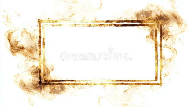 Epic Gold Frame with Burnt Edges and Smoke Marks Stock Photo - Image of ...