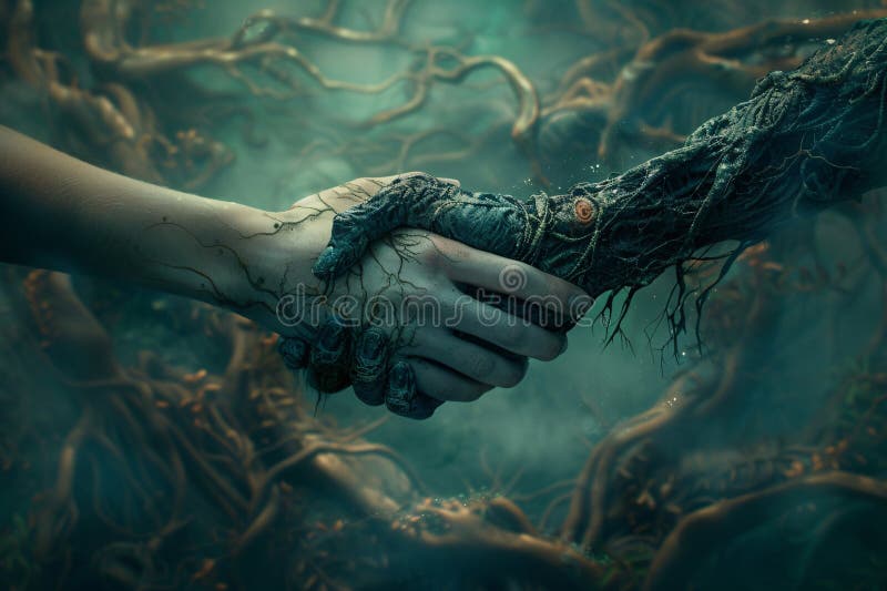 An Epic Handshake between Two Entities, Symbolizing Partnership ...