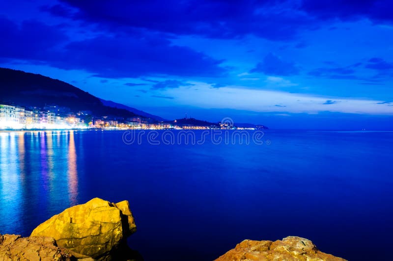 Epic Island Night Scenery stock photo. Image of nature - 54519710