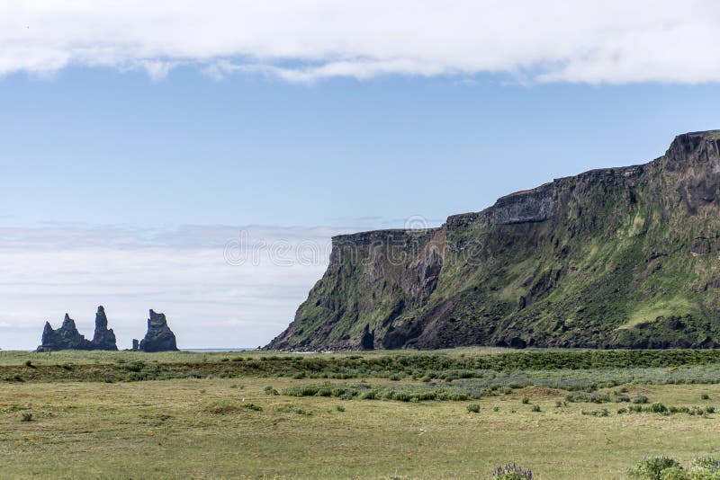Epic Landscape Iceland Green Rocks Surreal Stock Photo - Image of ...