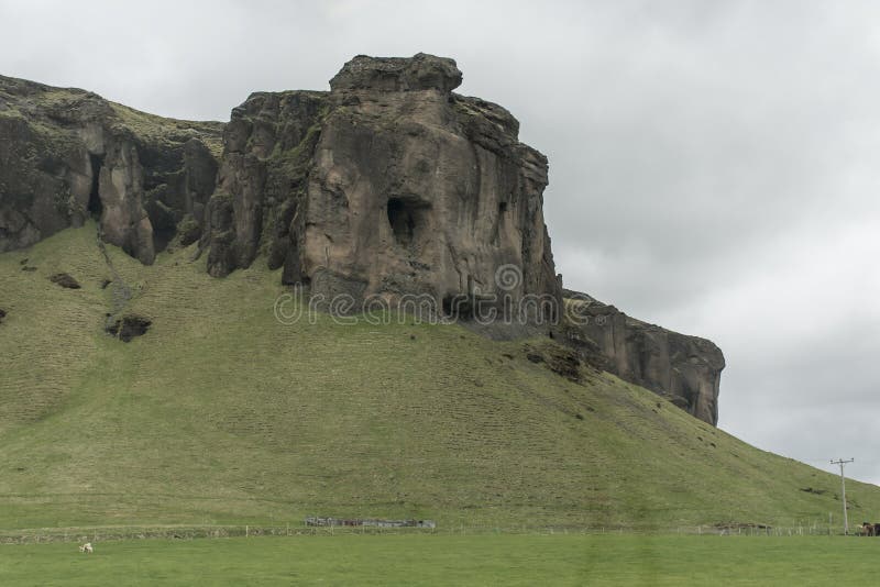 Epic Landscape Iceland Green Rocks Surreal Stock Image - Image of ...