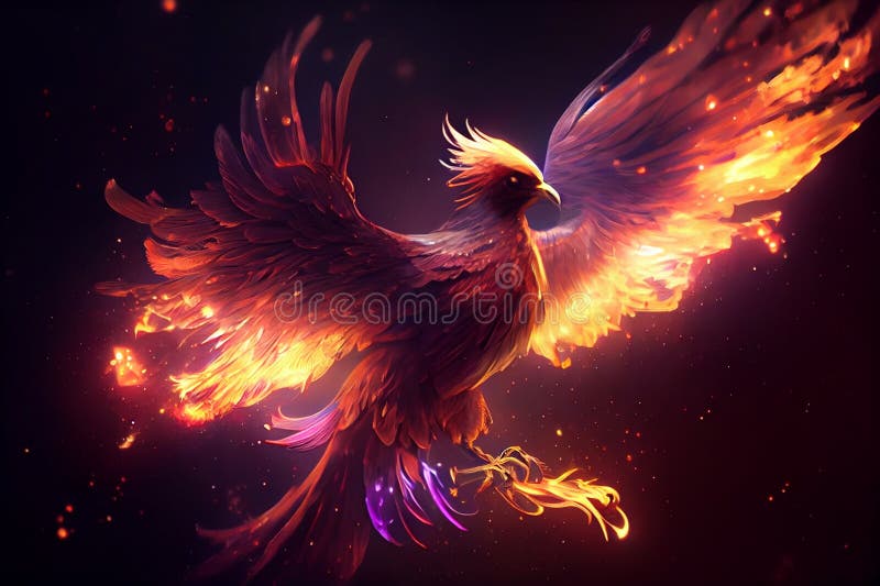 Epic Legendary Phoenix,generative Ai Stock Illustration - Illustration ...