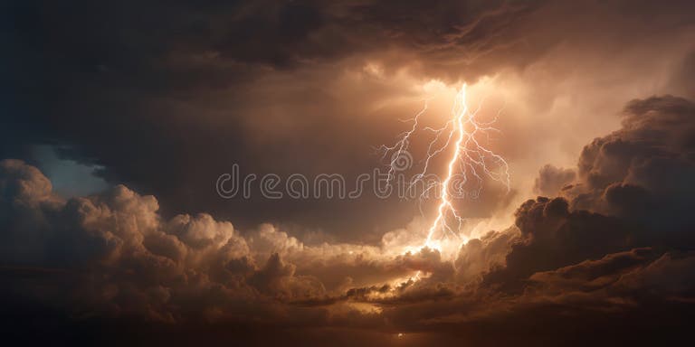 Epic Lightning Strike Dramatic Cloud Formation and Atmospheric Power ...