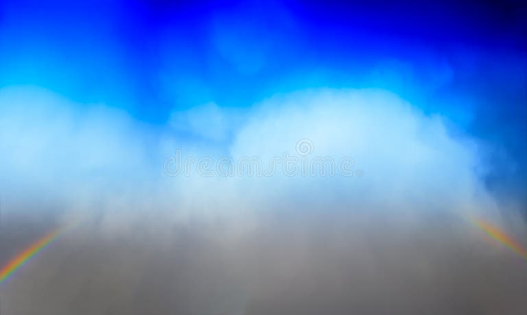 Epic Rainbow in the Cloudy Sky Clpudscape Background Stock Image ...