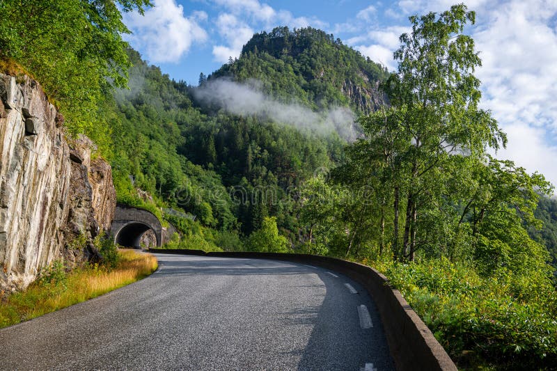 Epic Road in with Curves and Great Landscape for Background Stock Image ...
