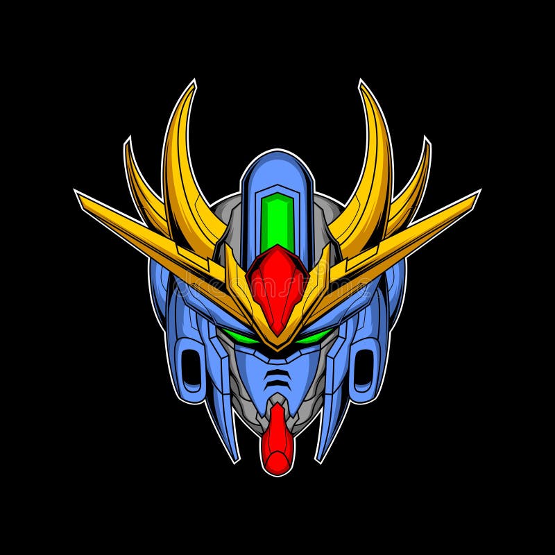 Epic robot head stock vector. Illustration of cyborg - 181357538