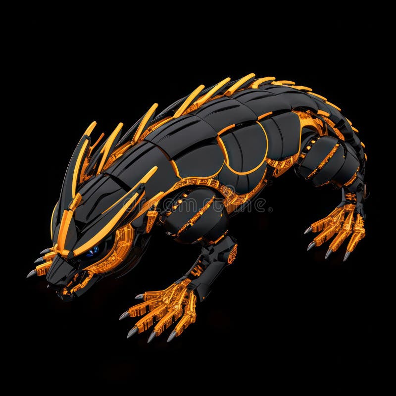 Epic Robotic Dragon Machine: Mechanical Cyber Animal on Technology ...