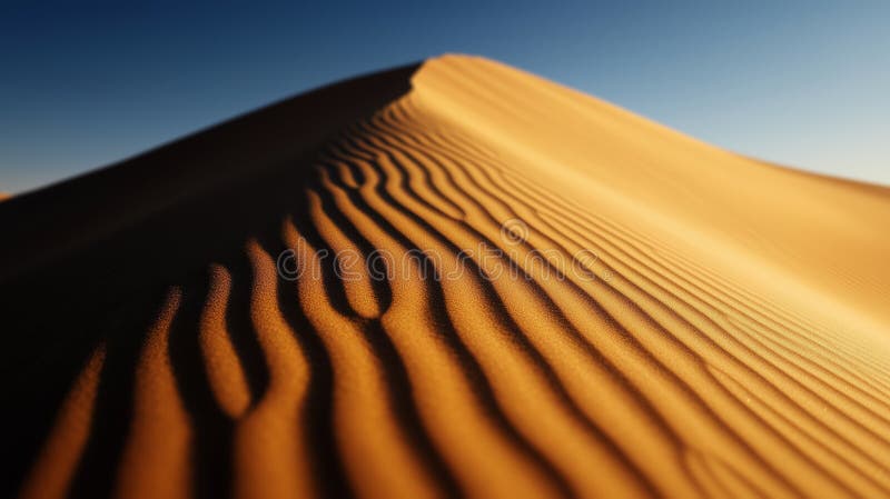Epic Sand Dunes with Wind-swept Ripples Stock Photo - Image of abstract ...