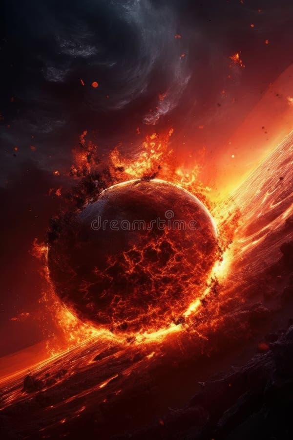 Epic Explosion on a Cargo Ship. Neural Network AI Generated Stock ...