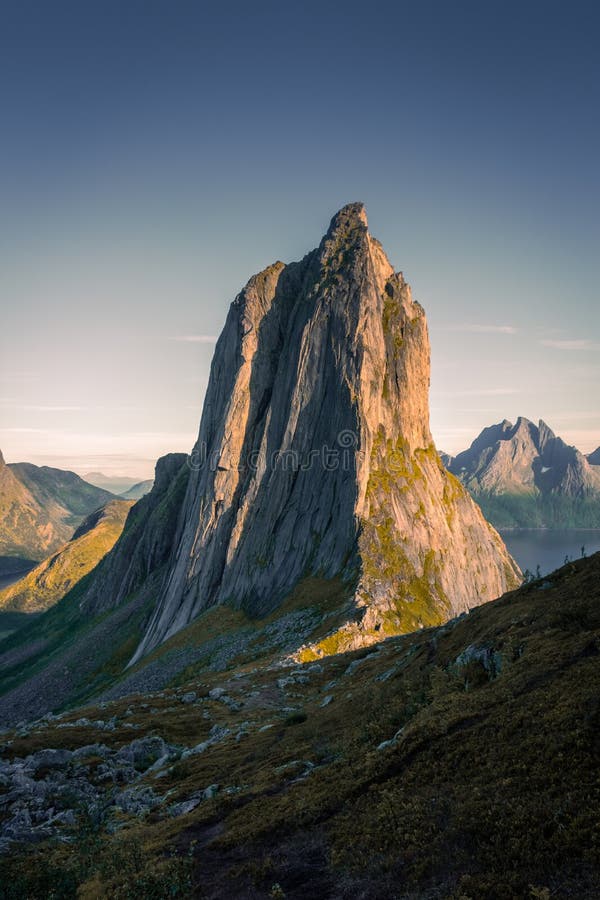 The Epic Segla Mountain Viewed from Mount Hesten at Sunset, Senja ...