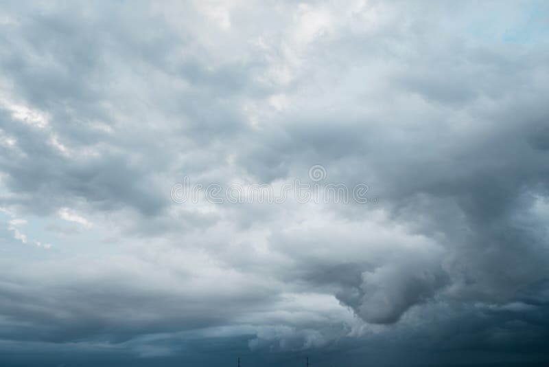 Epic Sky. Powerful Dense Storm Clouds. Stock Photo - Image of contrast ...