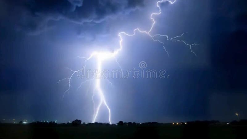 Epic Slow-motion Lightning Strike Sequence Stock Footage - Video of time, strike: 348955828
