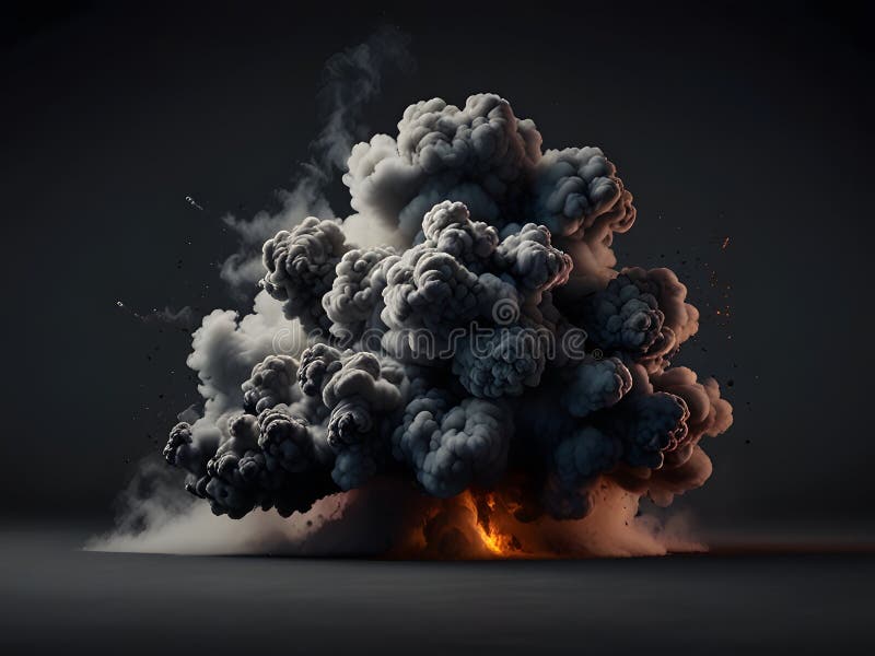 Epic Smoke Explosion: Dynamic Border Overlay for Action Graphics Stock ...