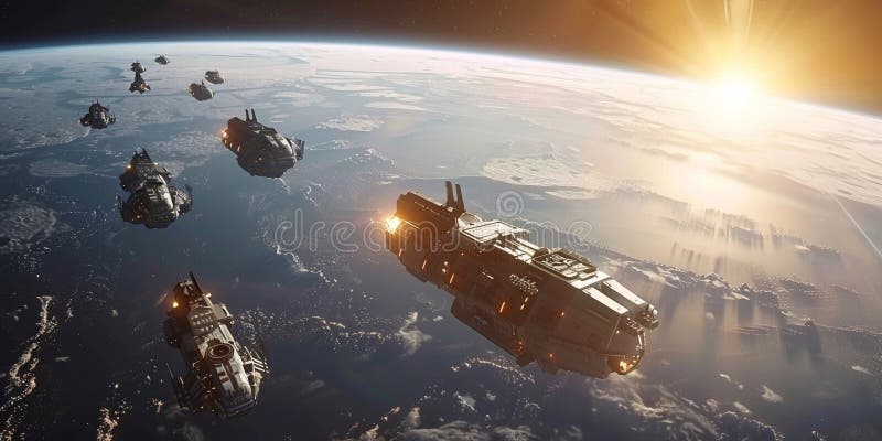 An Epic Space Battle an Image of a Spectacular Cosmic Clash Stock Photo ...