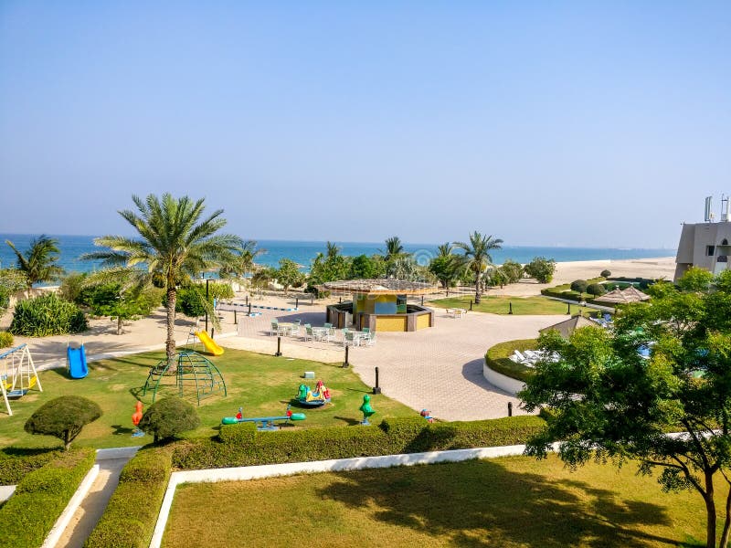 Epic Summer Beach Day in a Resort in Oman Stock Photo - Image of resort ...