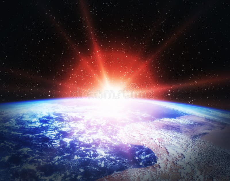 Epic Sunrise from Space. the Elements of this Image Furnished by NASA ...