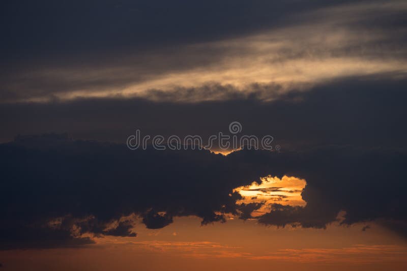Epic Sunset with Beautiful Colored Clouds Stock Image - Image of ...
