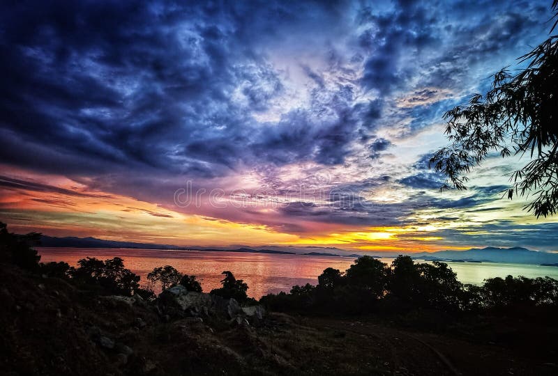 Epic sunset at Gorontalo stock photo. Image of epic - 255568498