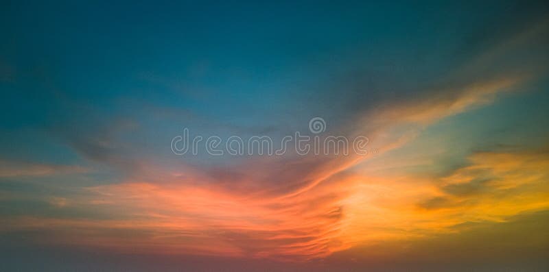 Epic Sunset Sky and Clouds stock image. Image of dramatic - 196548423