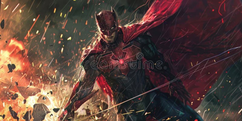 Epic Superhero Background. Dynamic Power and Energy Concept Stock ...