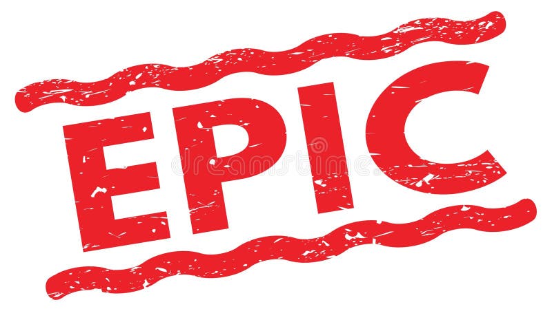 EPIC Text on Red Lines Stamp Sign Stock Illustration - Illustration of ...