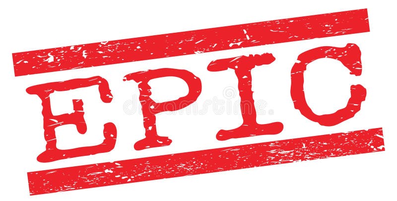 EPIC Text on Red Lines Stamp Sign Stock Illustration - Illustration of ...