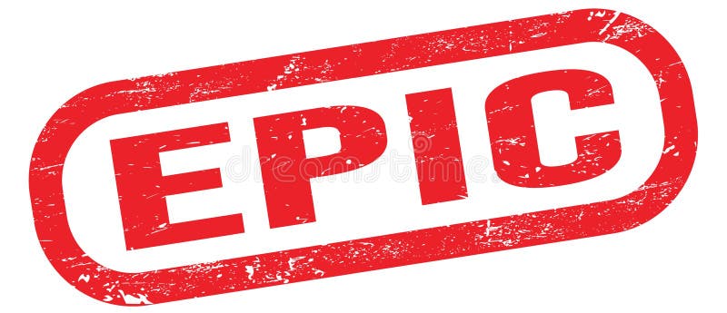 EPIC, Text on Red Rectangle Stamp Sign Stock Illustration ...