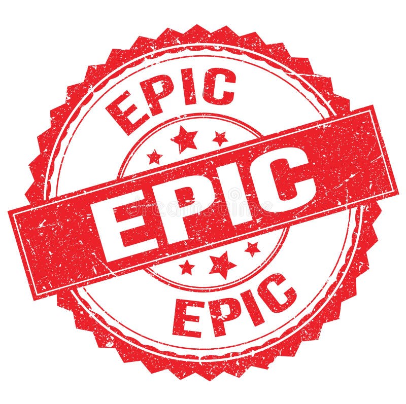 EPIC Text on Red Round Stamp Sign Stock Illustration - Illustration of ...