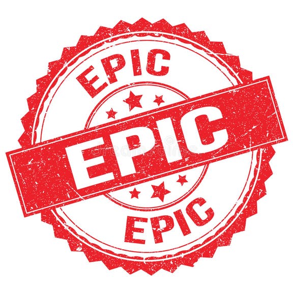 EPIC Text on Red Round Stamp Sign Stock Illustration - Illustration of ...