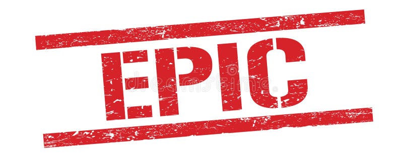 EPIC Text on Red Vintage Lines Stamp Stock Illustration - Illustration ...