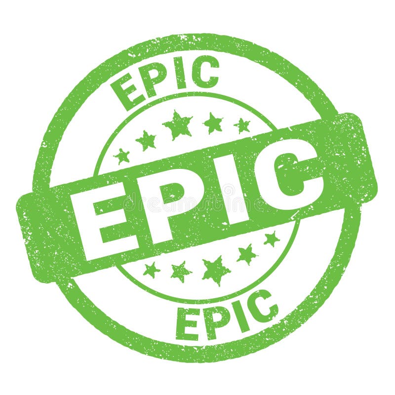 EPIC Text Written on Green Stamp Sign Stock Illustration - Illustration ...