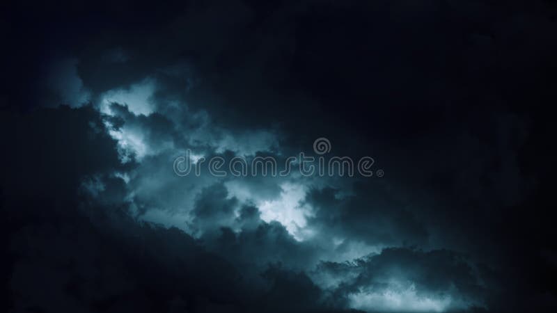 Epic Thunderstorm Moving Clouds at Night with Lightning Seamless Loop ...