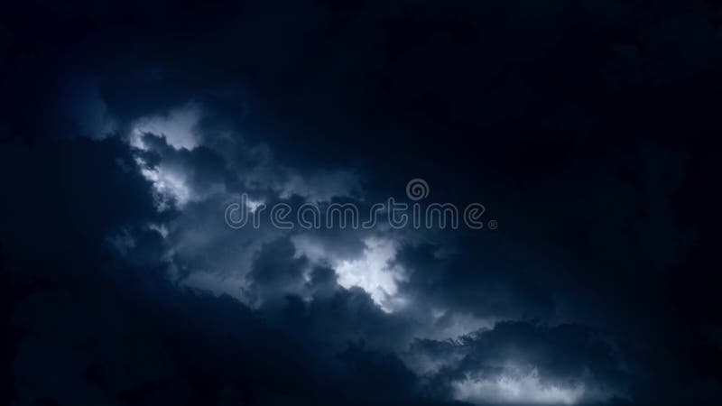 Epic Thunderstorm Moving Clouds at Night with Lightning Seamless Loop ...