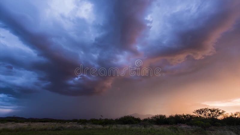 Thunderstorm Moving Clouds at Night with Lightning Stock Footage ...