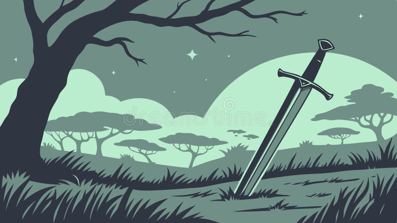 Enchanted Medieval Sword Stock Illustrations – 263 Enchanted Medieval ...