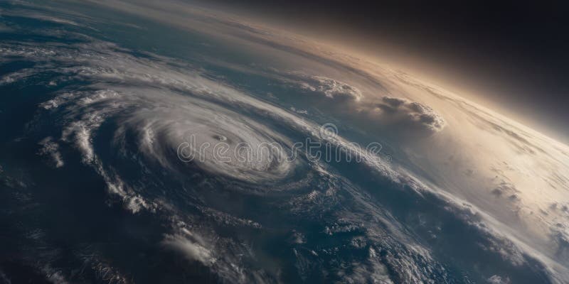 The Epicenter of the Storm Seen from Space Stock Photo - Image of coast ...