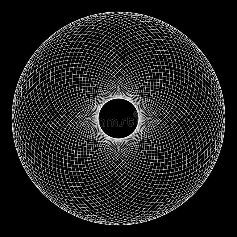 Epicycloid Ring for Design Project on Black - Vector Illustration Stock ...