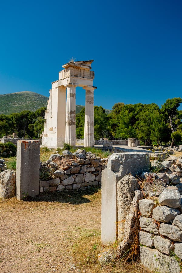 Epidaurus, Greece. Temple of Asklepios Stock Photo - Image of ruin ...