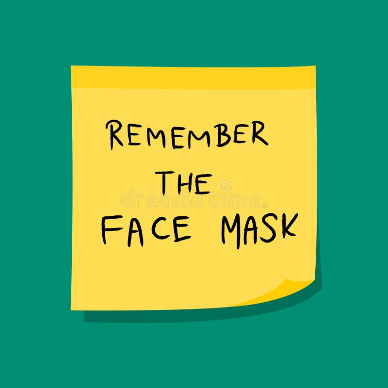 Epidemic Concept - Remember the Face Mask Stock Vector - Illustration ...
