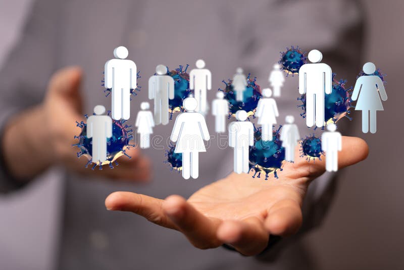 A Epidemic Digital Virus 3d Protection Stock Photo - Image of epidemic ...