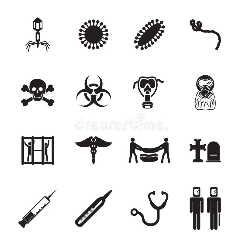 Epidemic icons set stock vector. Illustration of isolated - 45652636
