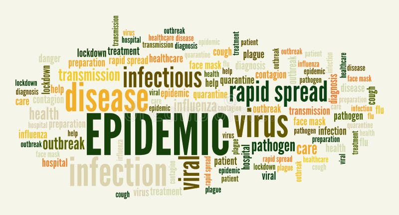 Epidemic text sign stock illustration. Illustration of word - 179886285