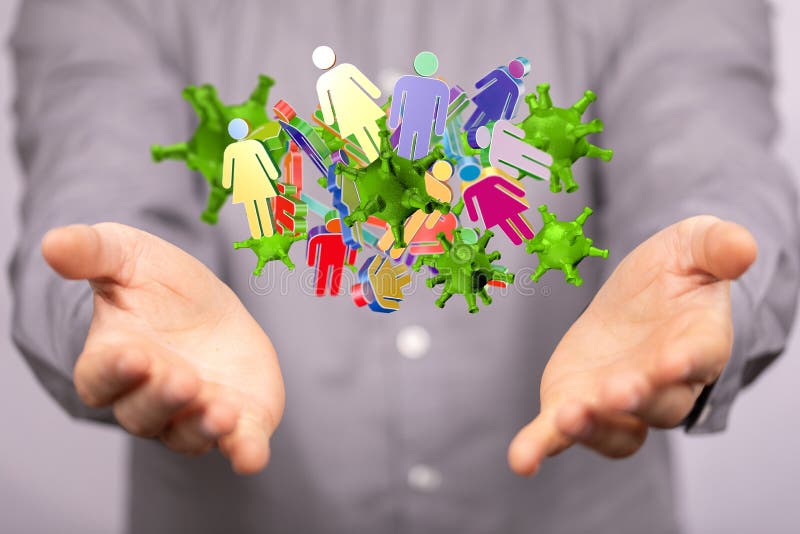 A Epidemic Virus People Group 3d Epidemic Stock Photo - Image of ...