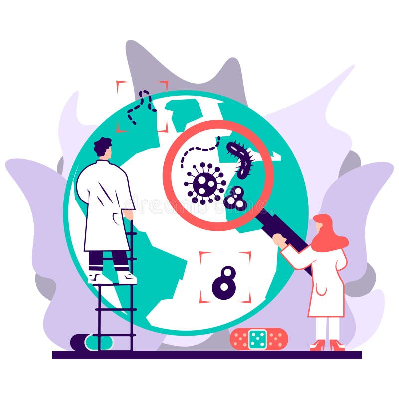 Epidemiología Laboratorio De Riesgo De Salud Ilustración del Vector ...