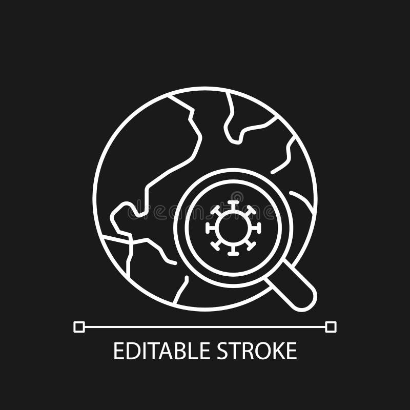 Epidemiological Trials White Linear Icon for Dark Theme Stock Vector ...