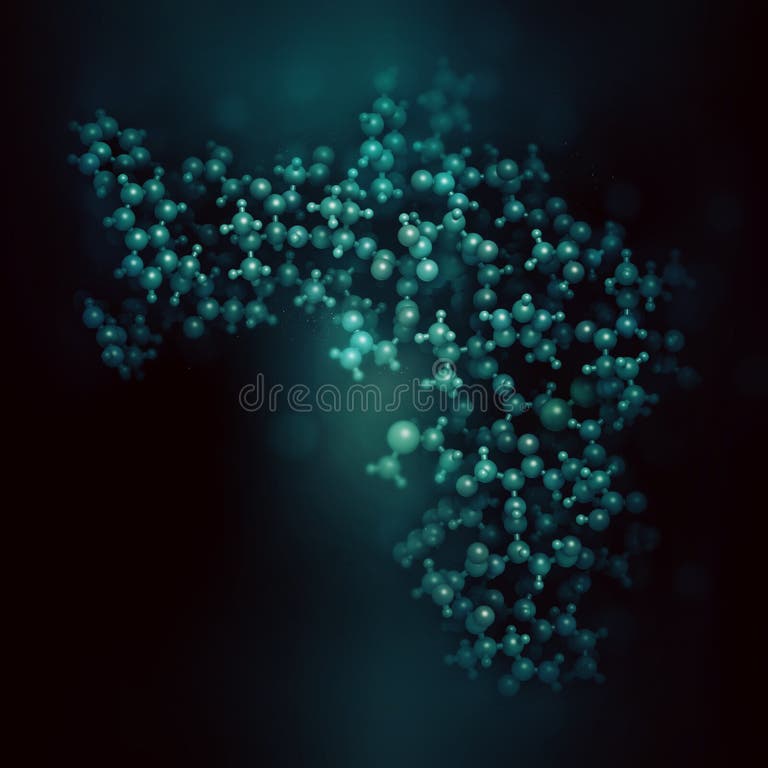 Epidermal Growth Factor (EGF) Signaling Protein Molecule. 3D Rendering ...