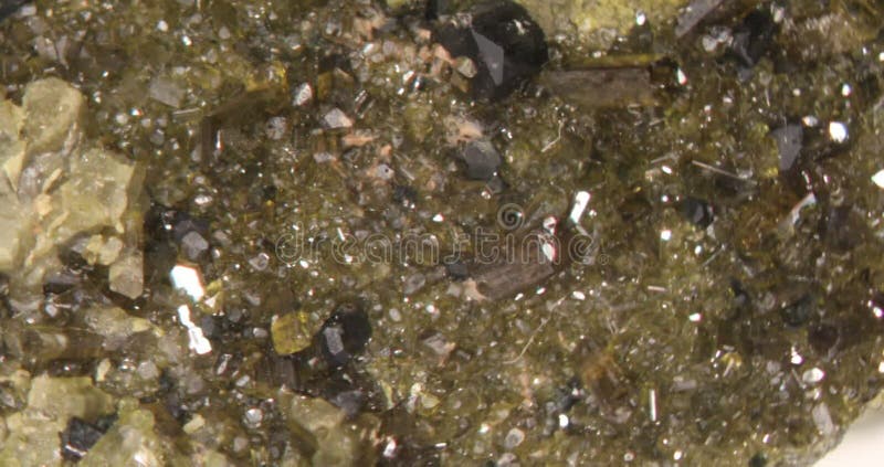 Epidote and Augit Slikat Crystals Stock Video - Video of silicates ...