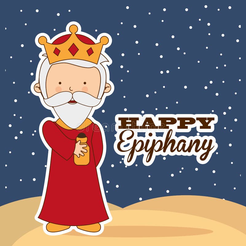 Diseño Feliz De La Epifanía Stock de ilustración - Ilustración de ...