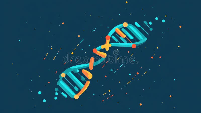 Epigenetics Ai Interpretation of Dna Helix Stock Illustration ...