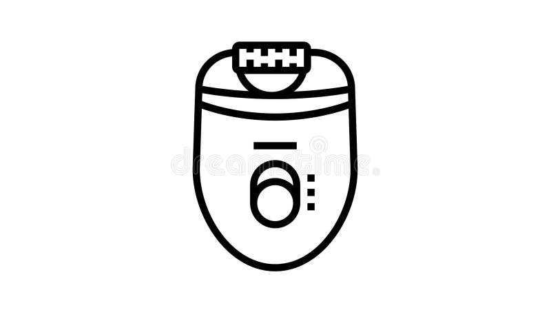 Epilator Device Line Icon Animation Stock Video - Video of beard ...